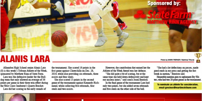 Athlete of the Week: Alanis Lara - Martinez Tribune