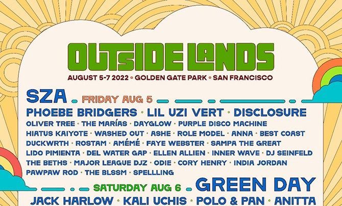 Outside Lands announces set times for festival next weekend - Martinez ...